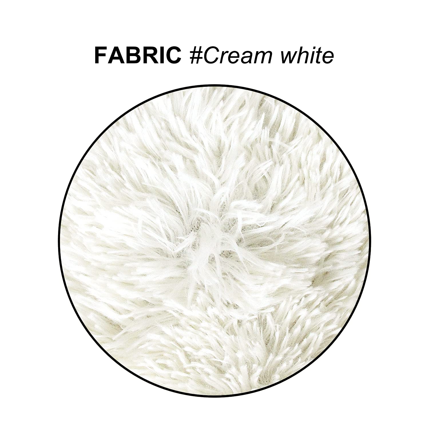Uhomy Home Decorative Luxury Series Super Soft Style Artificial Fur Throw Pillow Case Cushion Cover Fluffy Double Side for Sofa/Bed, Cream 18x18 Inch 45x45 cm Set of 2