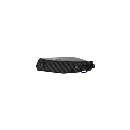 Zero Tolerance 0235, Jens Anso Design with Carbon Fiber Handle, CPM 20CV Spear Point Blade, Pocketclip, Made in USA, Black, 2.6 Inch Blade