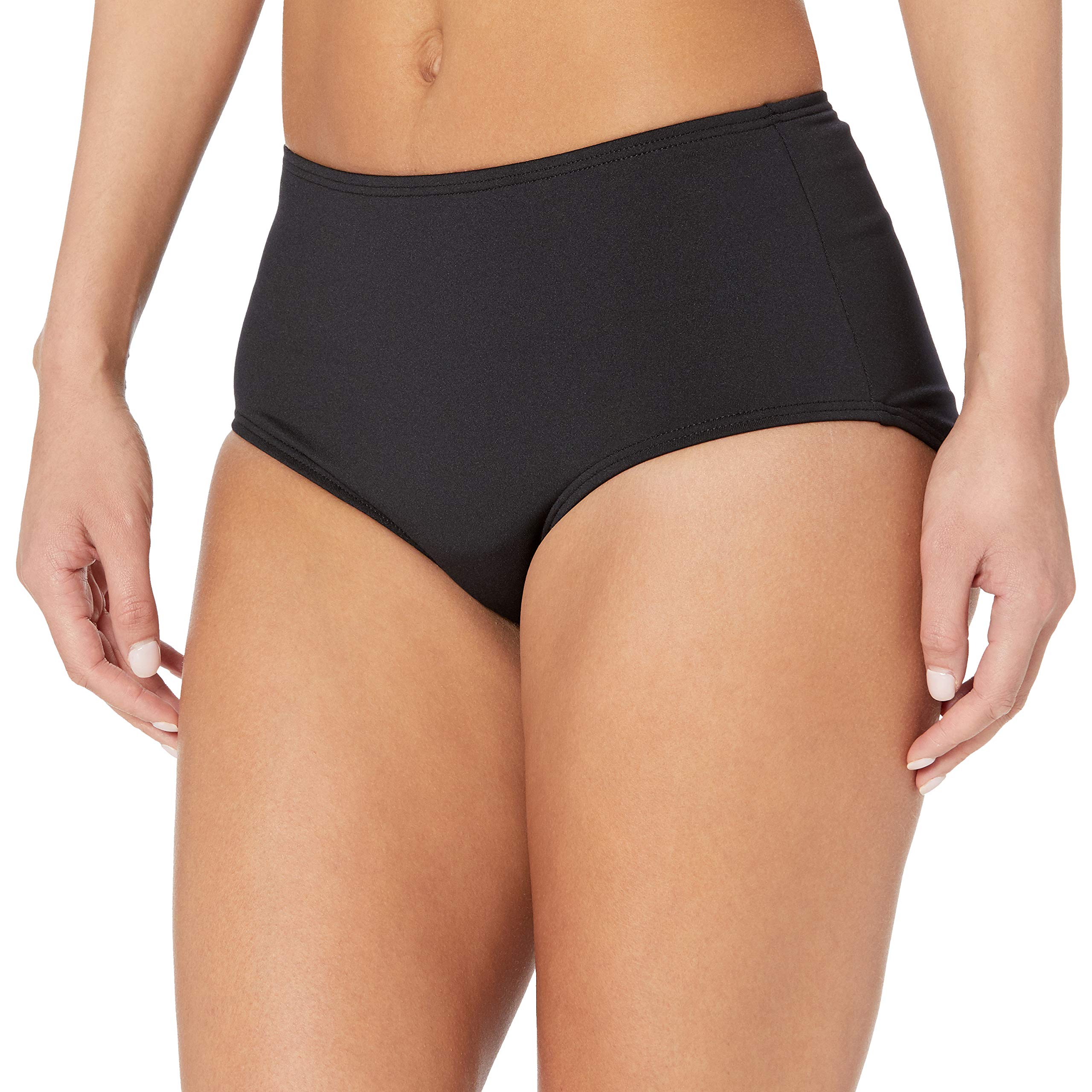 TYR Sport Competitor High Waist Bottom, 10, Black