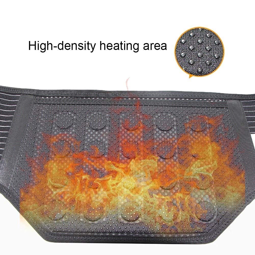 ZFF Lumbar Brace Magnet Heating Lower Back Support Belt for Men and Women Pain Relief and Injury Prevention Adjustable Breathable (Size : XXL)