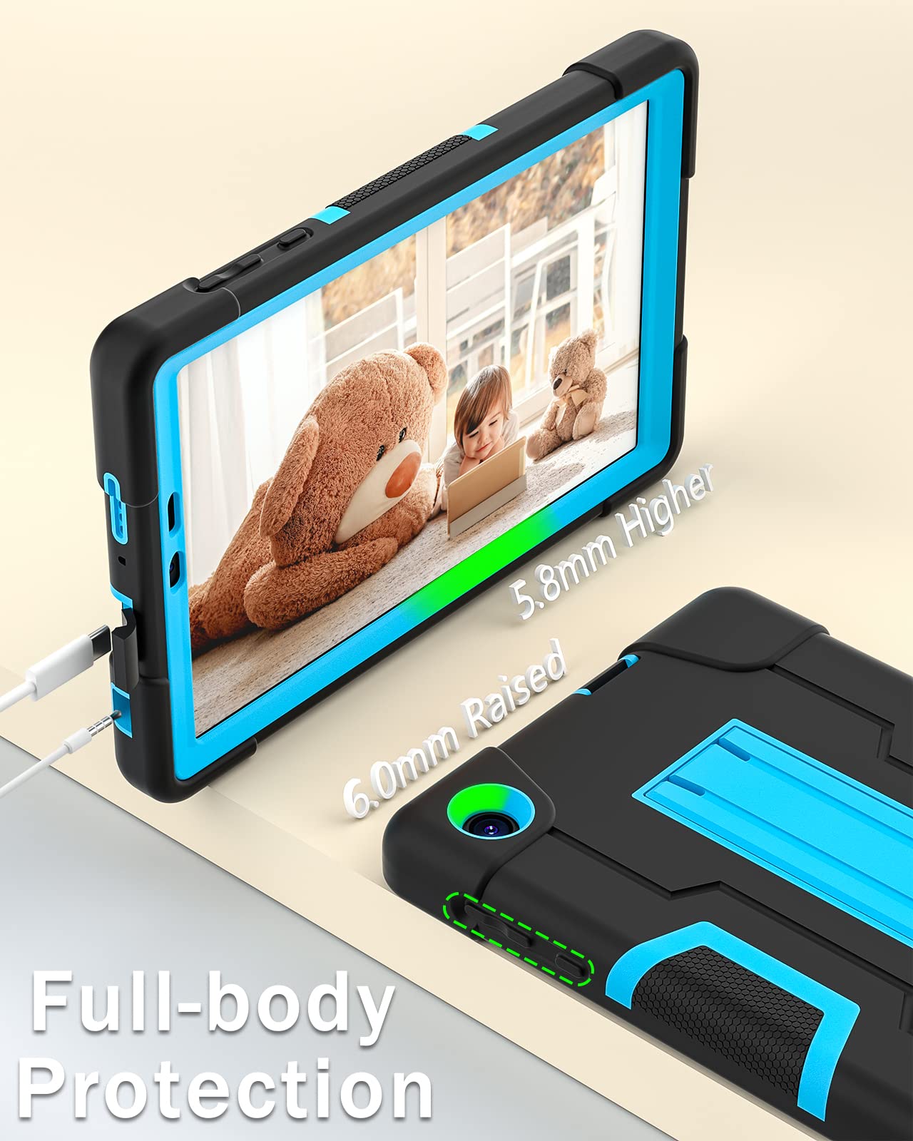 WESOROL Case for TCL Tab 8 LE Case,TCL Tab 8 LE Tablet Case with Kickstand,Rugged Military Grade Shockproof Kids Case for TCL Tab 8LE 9137W / TCL Tab 8 WiFi 9132X