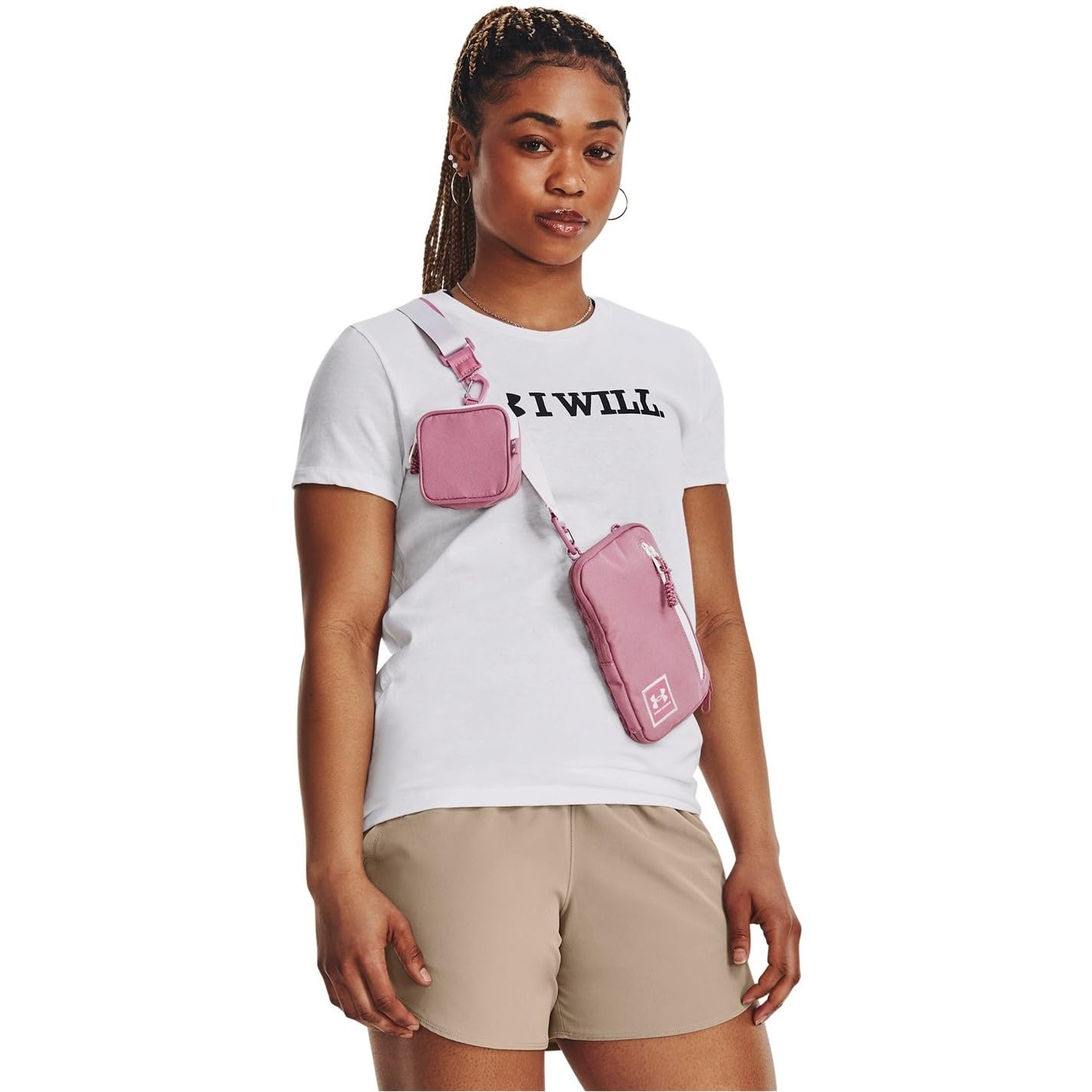 Under Armour unisex-adult Loudon Crossbody Small, (697) Pink Elixir / / White, One Size