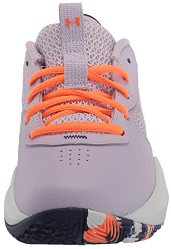 Under Armour Unisex Grade School Lockdown 6 Basketball Shoe, (500) Nebula Purple/Sonar Blue/Orange Blast, 5.5, US