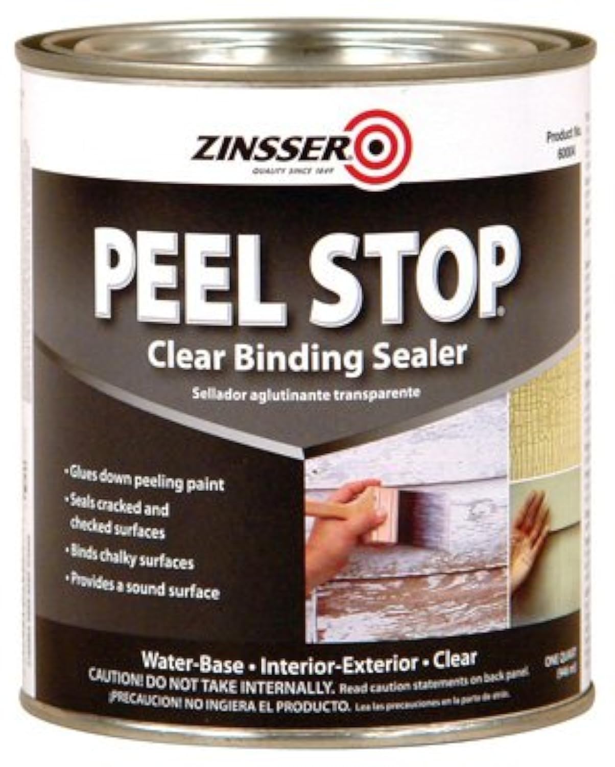 Zinsser Peel Stop Clear Binding Sealer Water Based Exterior, Interior Clear 1 Qt