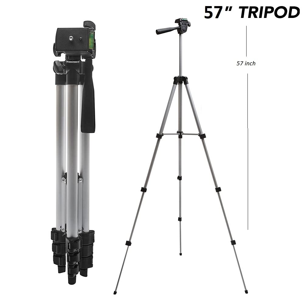 Zeikos ZE-TR57A 57-Inch Full Size Photo/Video Tripod Includes Deluxe Carrying Case Can be Used with Camcorders and Digital Cameras