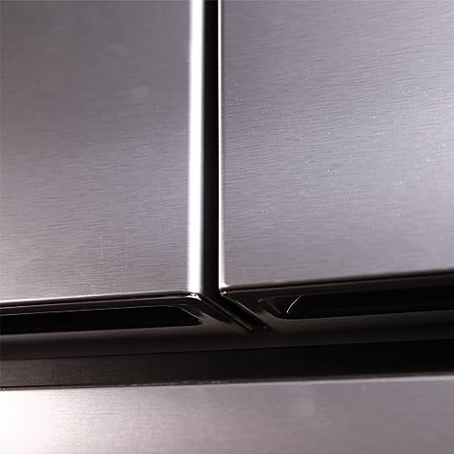 West Bend Frost Free French Door Refrigerator, 17.5-Cu.Ft, Metallic
