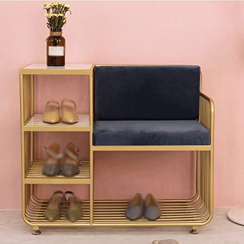 ZHYH Creative Shoe Bench with 4 Layer Shoe Rack Backrest Chairs Combination Seatable Shoe Cabinet Storage Stool