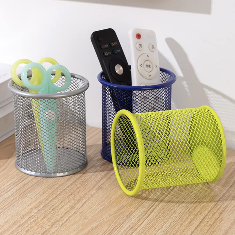 UNIYO Mesh Pen Holder - 4Pcs Metal Pen Organize Pencil Cup(Black)