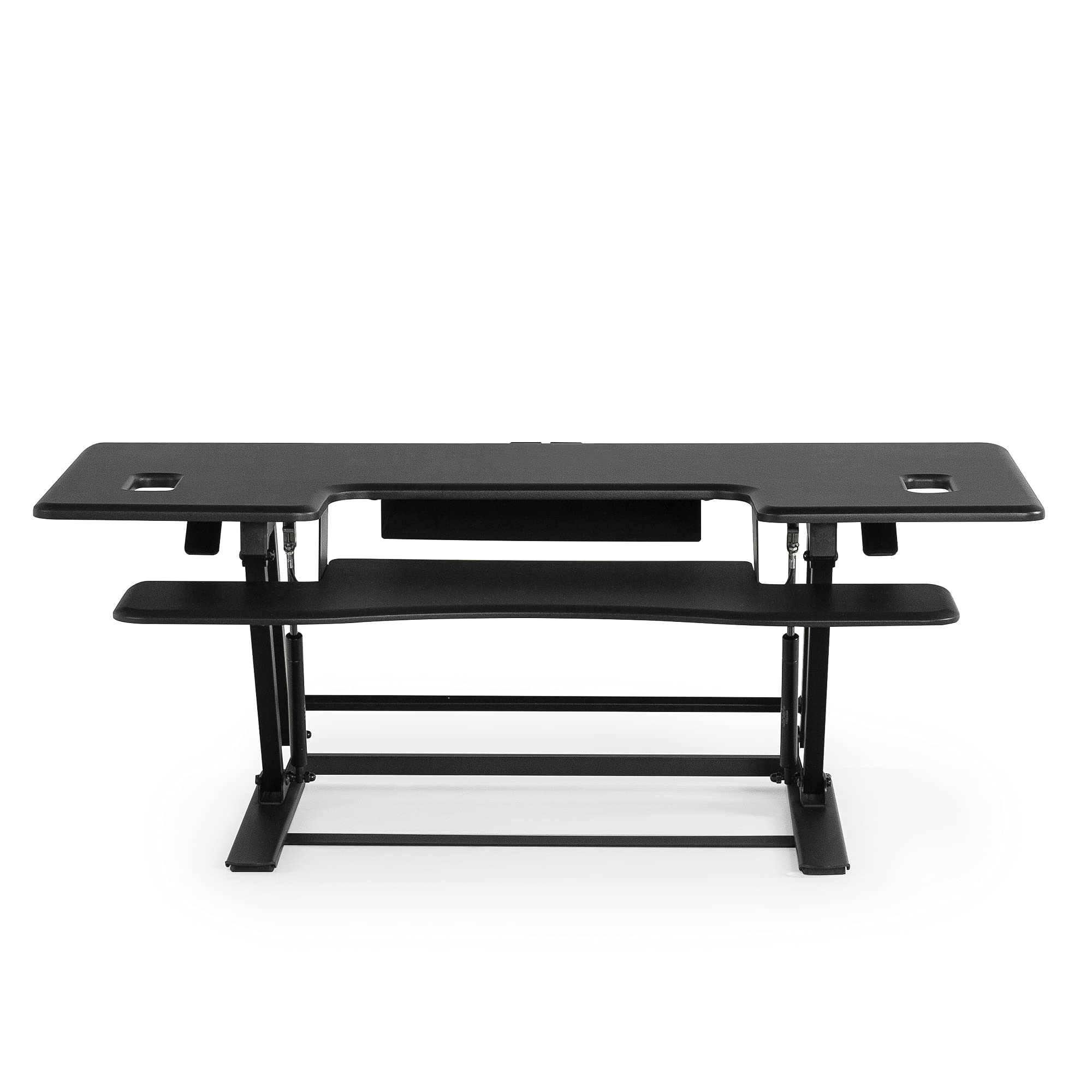 ZINUS Betsy 48 Inch Standing Desk with Adjustable Height / Desktop Workstation / Dual Monitor Desk Converter / No Assembly, Black