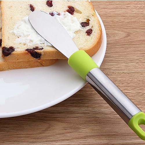 WISELADY Spatulas with Serrated, butter knife, Heat-Resistant Spatulas, Cheese Spreader Jam Butter Spreaders Cream Knife, BPA Free and Dishwasher Safe (Black)