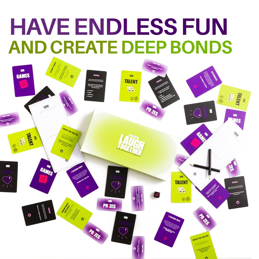 Why Don't We Laugh Together? Couples Game with 200 Cards: Talents, Games, Trivia for 2 Players