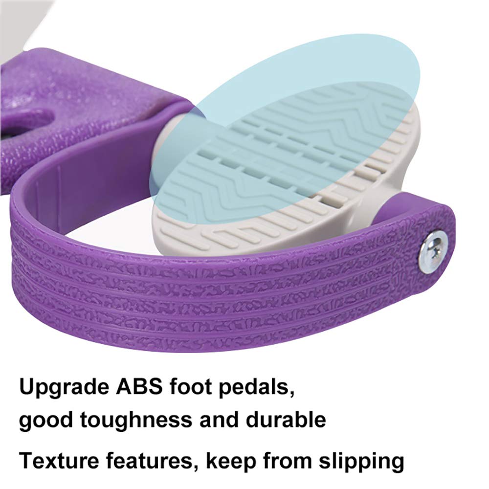 Yoga Pedal Resistance Band Elastic Pull Rope Fitness Sit-up Exercise Equipment at Home Gym Arm Abs Workout Equipment Leg Stretching Equipment Purple