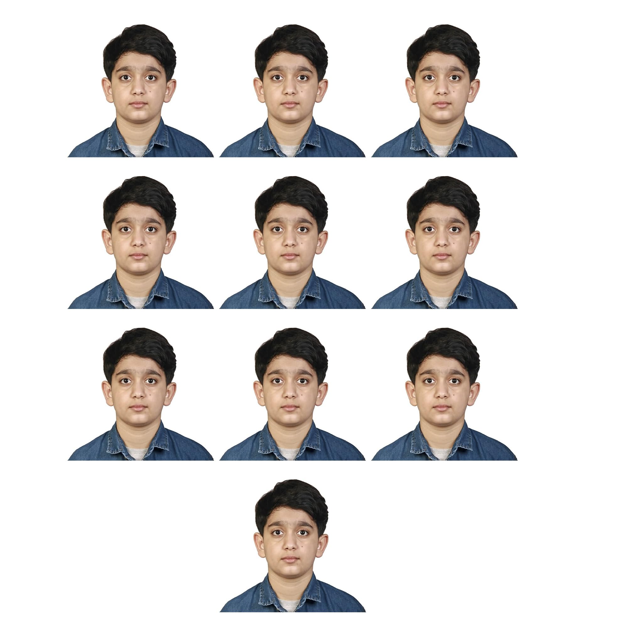 US Online Passport photo prints 2x2 inch, VISA, Citizenship, Immigration, Work Photos, green card photo (2 * 2 inch (10 pictures prints))