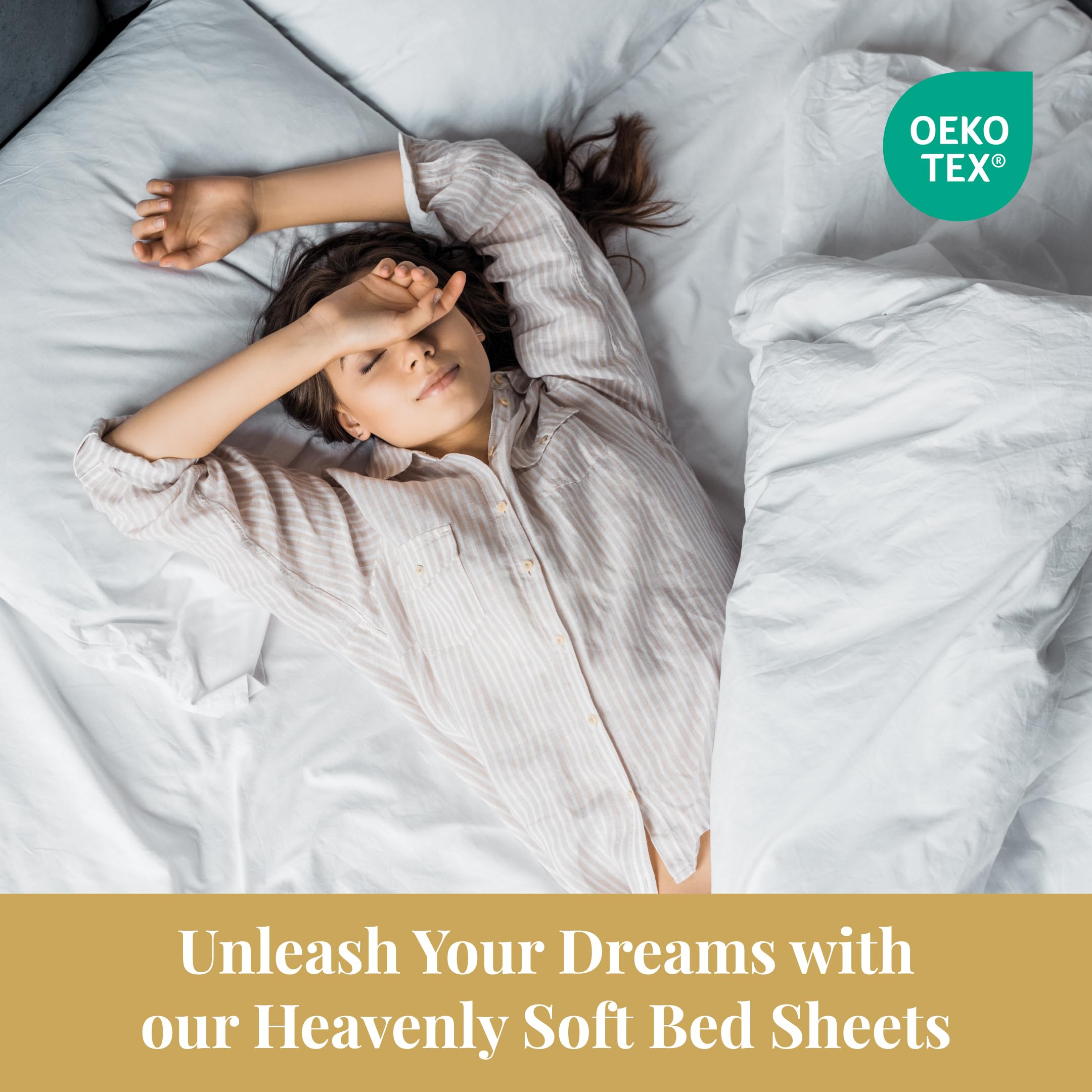 Westbrooke 100% Cotton Sheet Set - 400 Thread Count Queen Size Sateen Sheets - 4 Piece Long Staple Cotton Bedding Set with 15.5" Deep Pocket - Silky, Soft & Breathable Luxury Sheets (White)