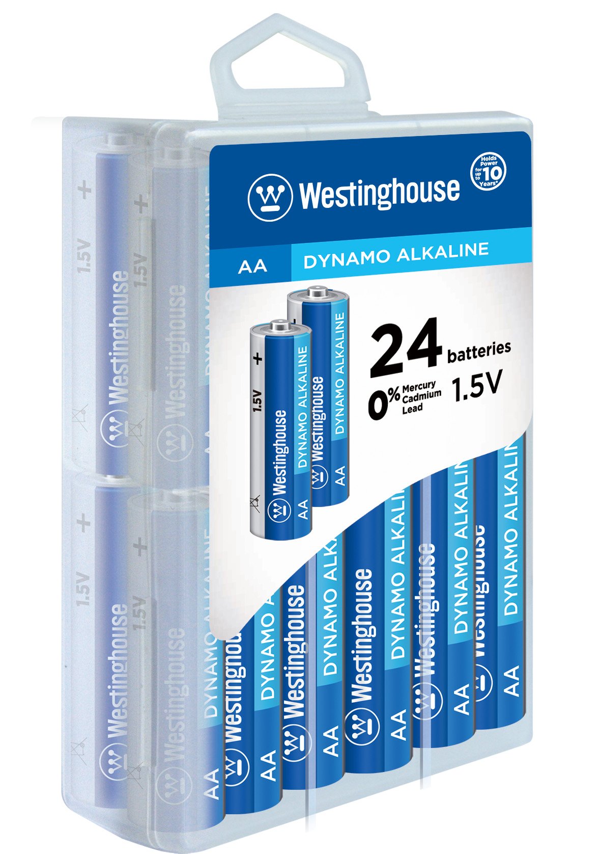 Westinghouse Alkaline AA Batteries (Bulk Pack 24 Count), Leak-Proof & Long-Lasting Technology Double A Primary Batteries with Lasting Power for High Drain Devices