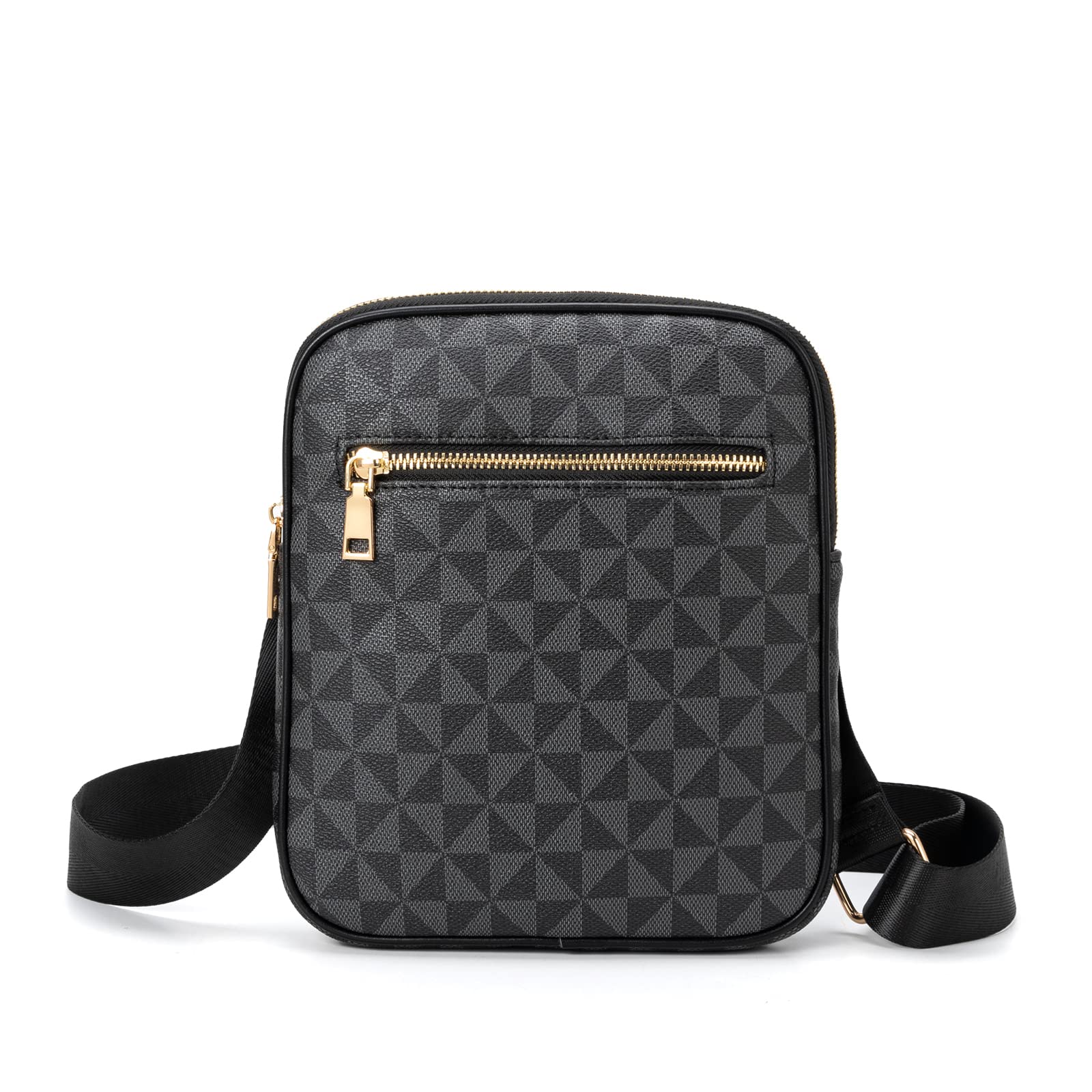 XIKIBEA Crossbody Bag for Mens, Men's commuter shoulder bag, Travel bag Work Business Small men's satchel (黑色)