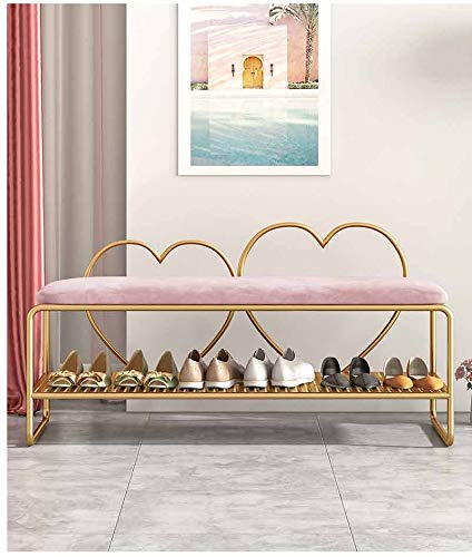 ZHYH Shoe Change Stool Simple Door Dressing Shoe Stool Porch Household Soft Pack Cushion Sofa Stool Shoe Rack Cabinet (Color : C)