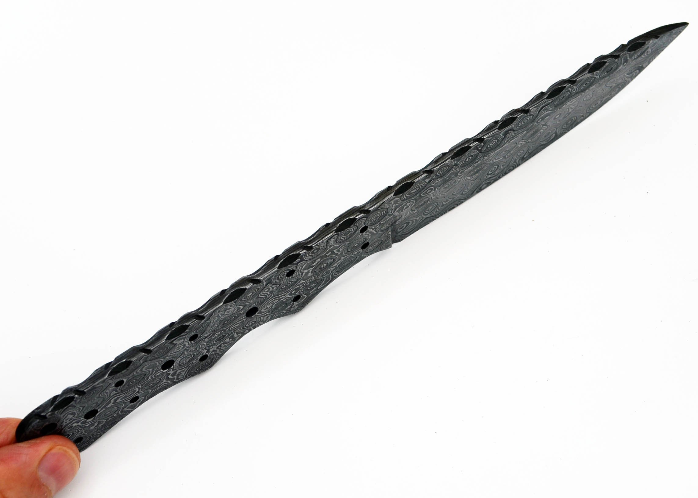 Whole Earth Supply Damascus Knife Blank Blade Drop Point Hunting Skinning Skinner Best Steel 1095HC High Carbon