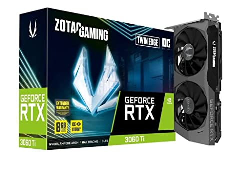 Zotac Graphics Card Nvidia GeForce RTX 3060 Ti Twin Edge OC LHR 8 GB Gaming GEFORCE Grey