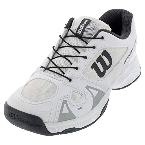 Wilson RUSH PRO JR QL Tennis Shoes, White/White/Ebony, 13