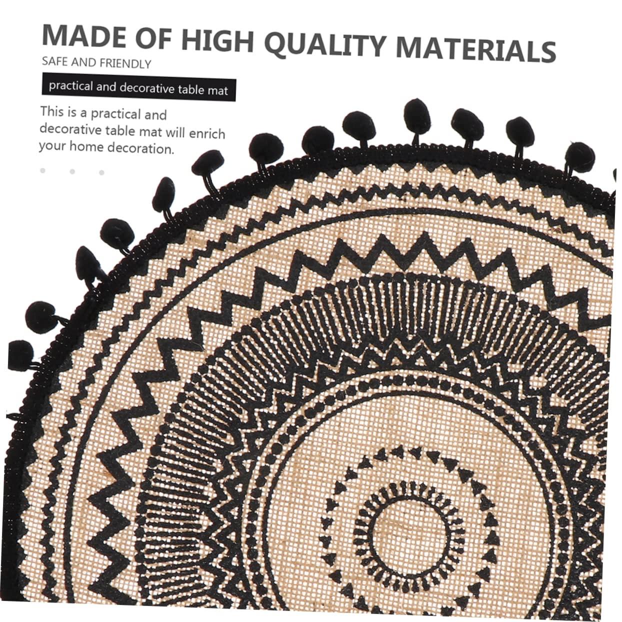 YARNOW 2pcs Vase Cushion Cup Mat Table Coasters Farmhouse Jute Table Mats Elegant Placemat Round Coaster Table Mats Round Placemat Absorbent Drink Coaster Hot Pot Dining Table Numb