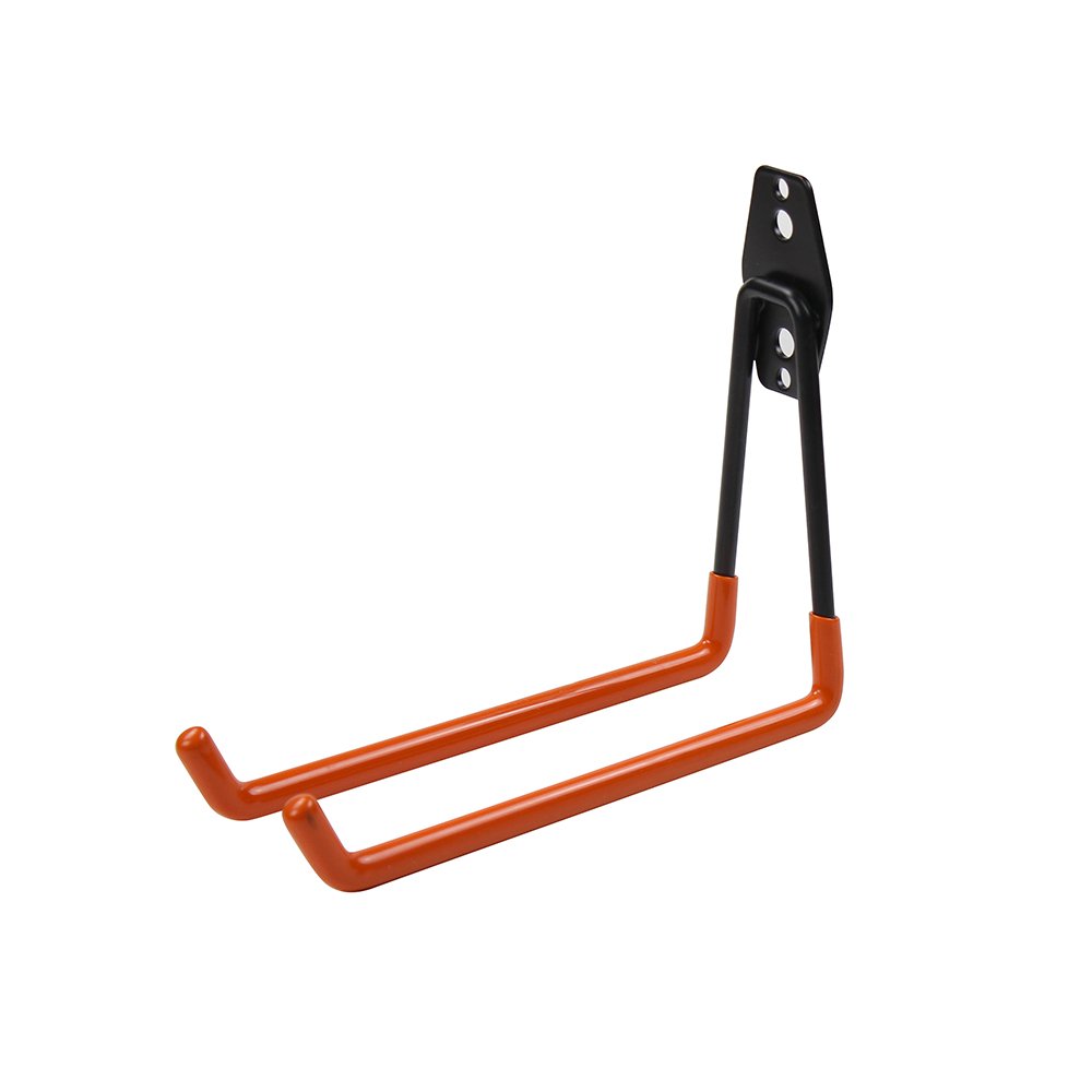 WINSOON Heavy Duty Double Utility Hook/Wall Mount Hung Organizer Packs/Garage Mega Strong Holder/Bicycle Storage Space Saver/Hanger Rack Pack (1 x Large U Shape, Orange)
