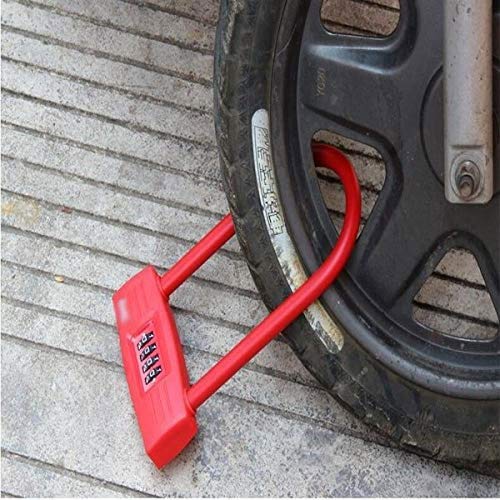 ZAIHW Heavy Duty Combination Bike U Lock Bike Lock Bicycle Heavy Duty Combination U Lock Bike Lock Anti Theft (Color : Red)