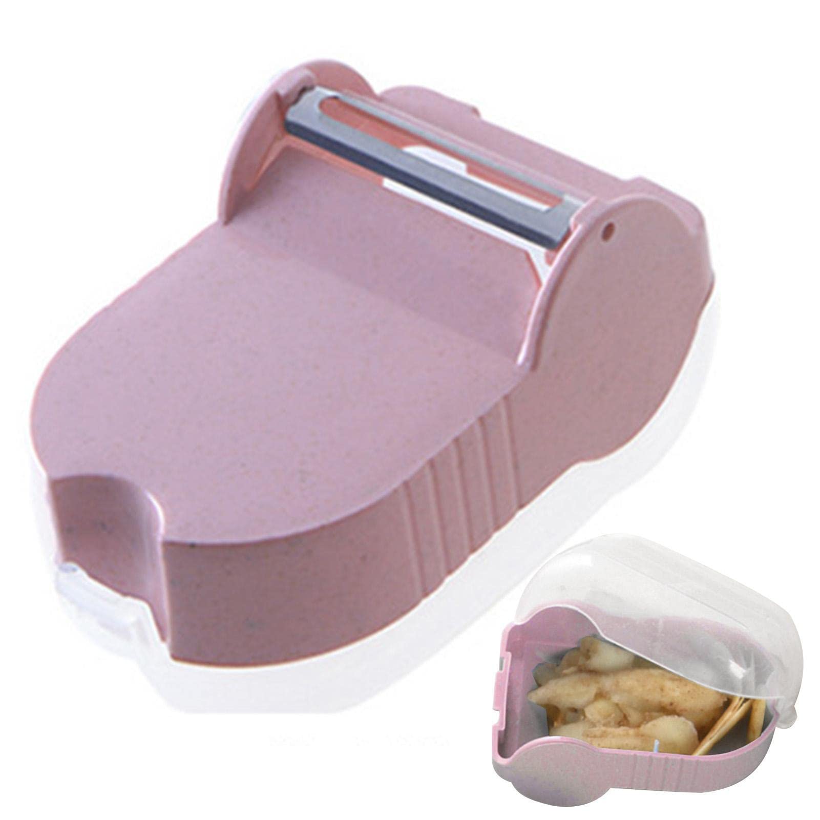 WYNOTT Vegetable Peeler | Food Peeler - Non-Slip Texture Ginger Peeler with Stainless Blade Peel Storage Box for Potato Carrot Cucumber
