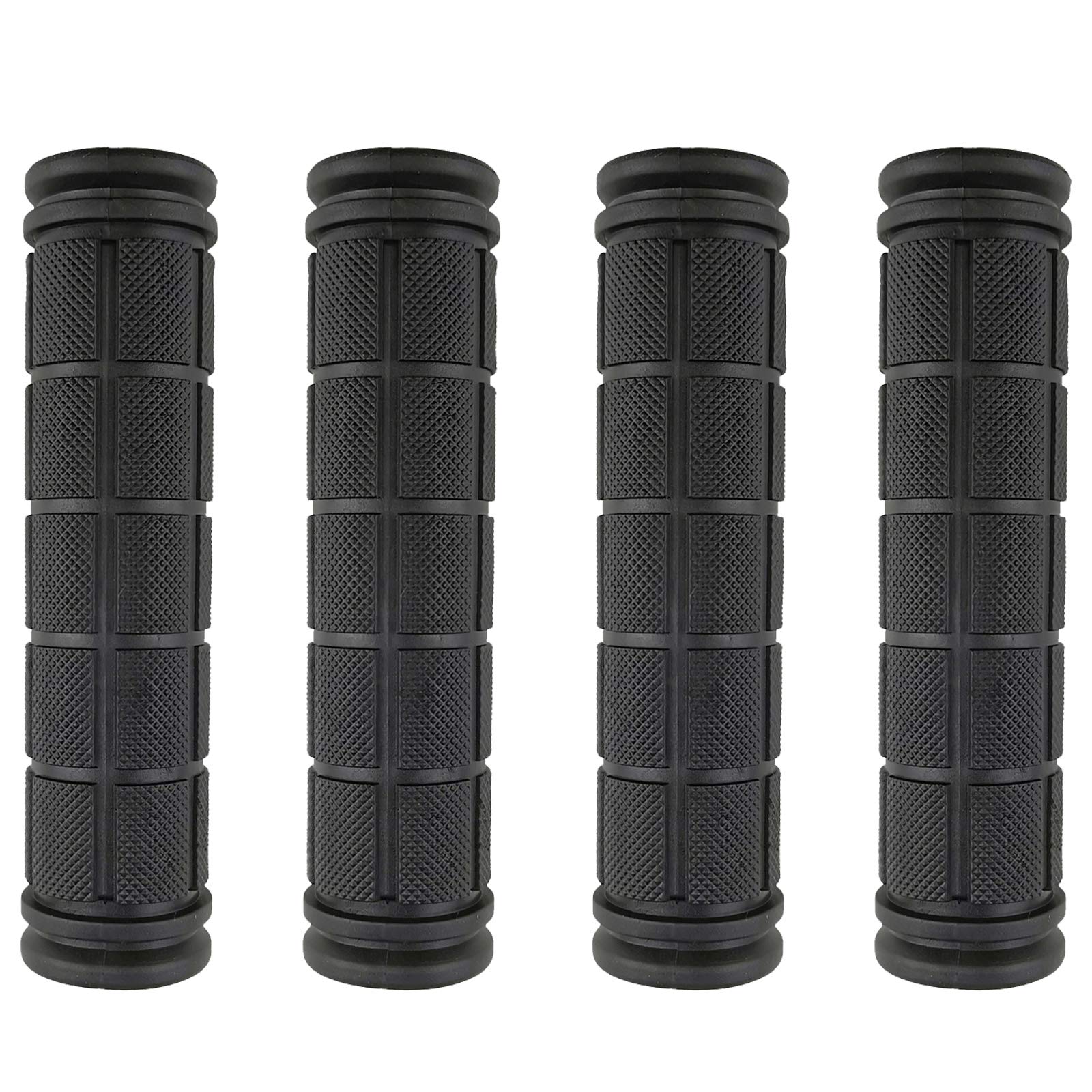 Zelerdo 2 Pairs Bike Handlebar Grips for Bikes (Black)