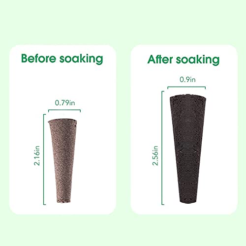 YETTSE Hydroponics Sponge Grow Sponges,Eco-Friendly Plant Growing Plugs Sponges,Seed Starter Sponge Pods,Organic, Sustainable100% Coco Coir Seed Sponges,50 Pack