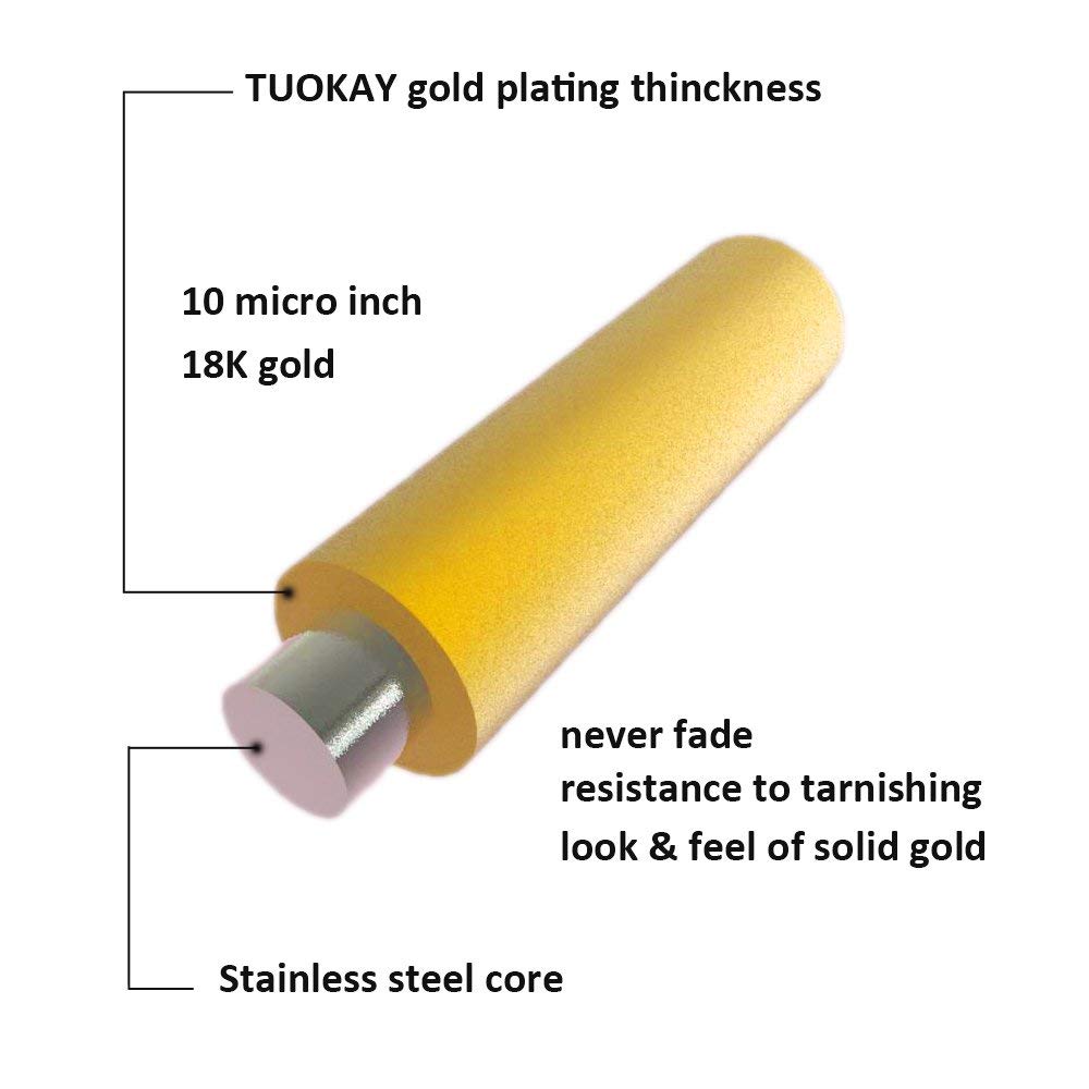 TUOKAY Long 18k Gold Rope Chain for 80s and 90s Rapper Costume Faux Gold Rope Chain 30" 12mm Thick Big Chunky Hip Hop Gold Chains Long