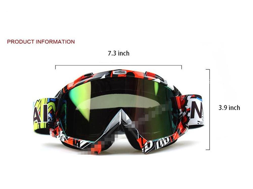 Wonzone Motocross Winter Sports Snowmobile Snowboard Ski Goggles Anti-Fog UV Protection,Windproof Eyewear Protective Glasses (Pink, Clear)