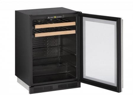 U-Line U1224BEVS00B 5.4 cu. ft. Capacity 24" 1000 Series Freestanding or Built In Full Size Beverage Center in Stainless Steel