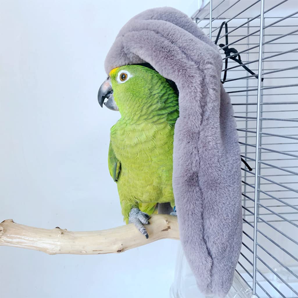 Xungieto Comfortable Fleece Bird Blanket for Cage, Cozy Corner for Parrot Cage Warm Bird Bed in Birdcage Cuddle Nest Hanging Bird Toys