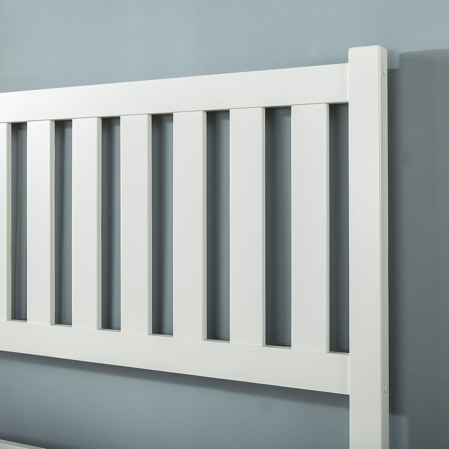 ZINUS Wen Wood Deluxe Platform Bed Frame with Headboard, Solid Wood Foundation, Wood Slat Support, No Box Spring Needed, Easy Assembly, Full