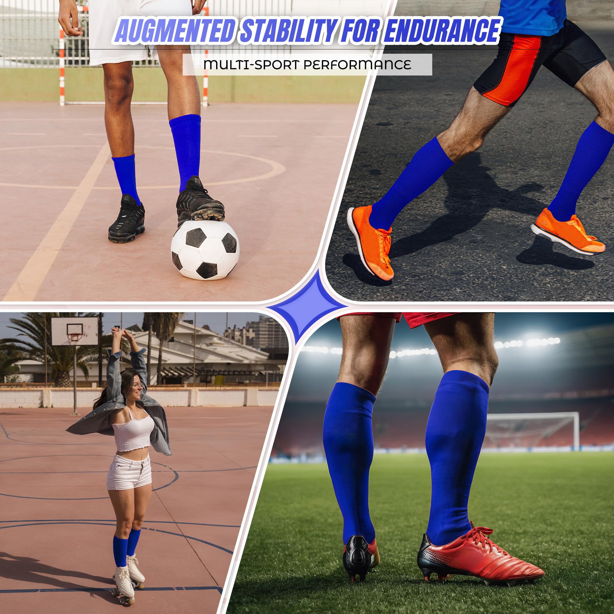 Vizari League Soccer Sock - Royal, Youth Size