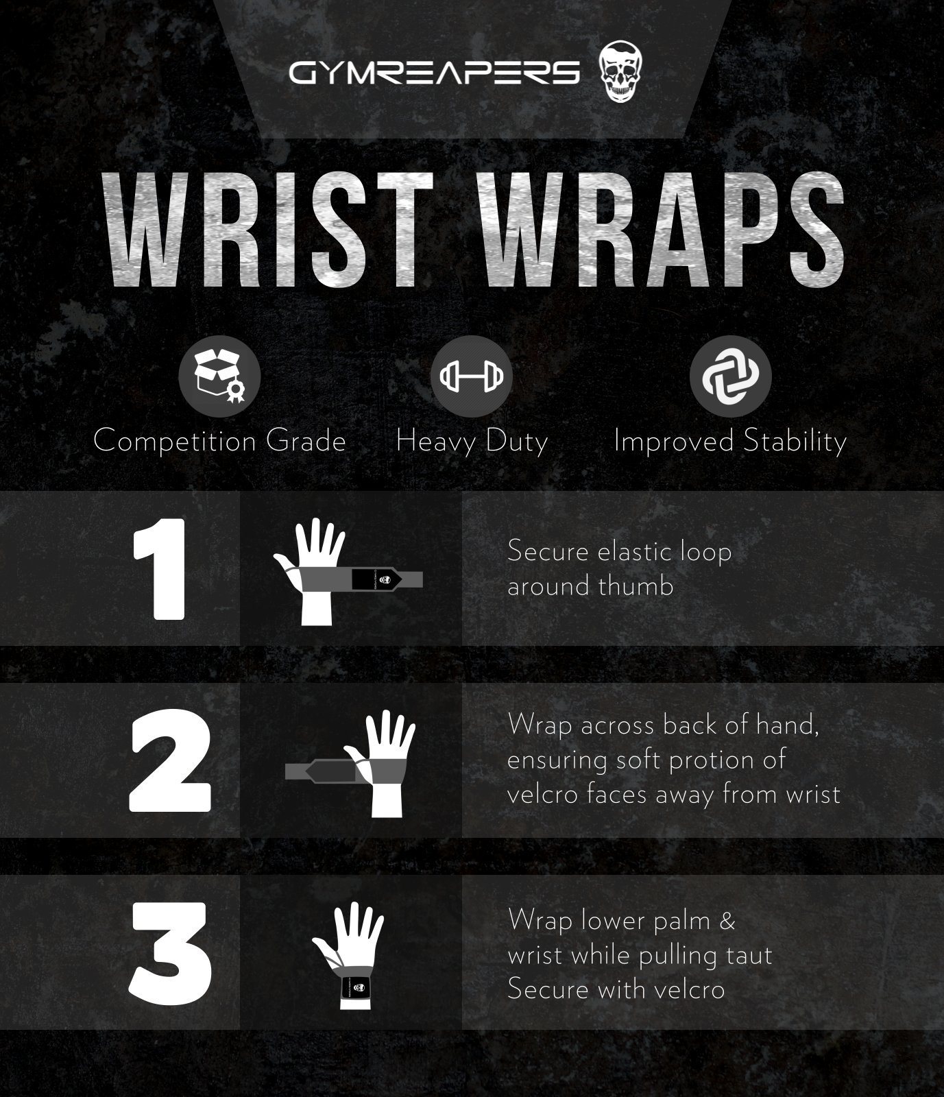 Wrist Wraps Weightlifting - Stiff Heavy Duty 18" Wraps With Thick Thumb Loop For Powerlifting, Bodybuilding, Cross Training, & Heavy Presses (Black - Medium Stiff, 18")