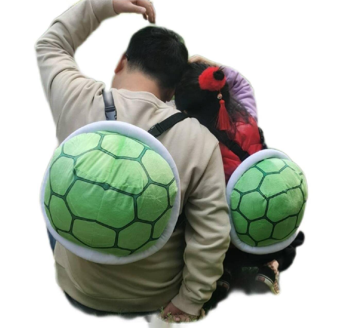 zhqinger Turtle Shell Costumes Backpack Costume Turtle Shell Plush Funny Cosplay Dress for Halloween Holiday Party for Adult,Teens (Small)
