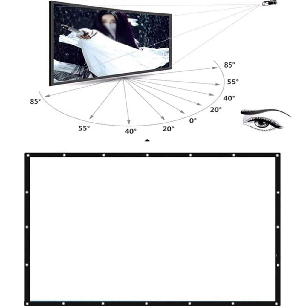 XDDCDH Foldable Projector White Projection Screen Edge Projector Screen, TV Home Audio-Visual Screen (Size : 72 inch)