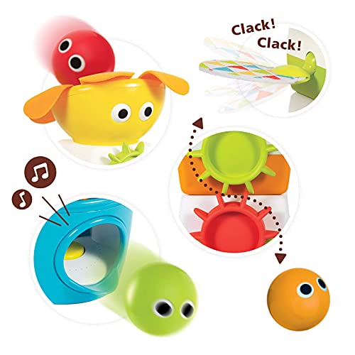 Yookidoo Babies Musical Tumble Ball Stacker Toy. Colorful Sensory Toddlers STEM Enhancing Game. Battery Operated Stacking Tumbling Play. Ages 9 Month Up.