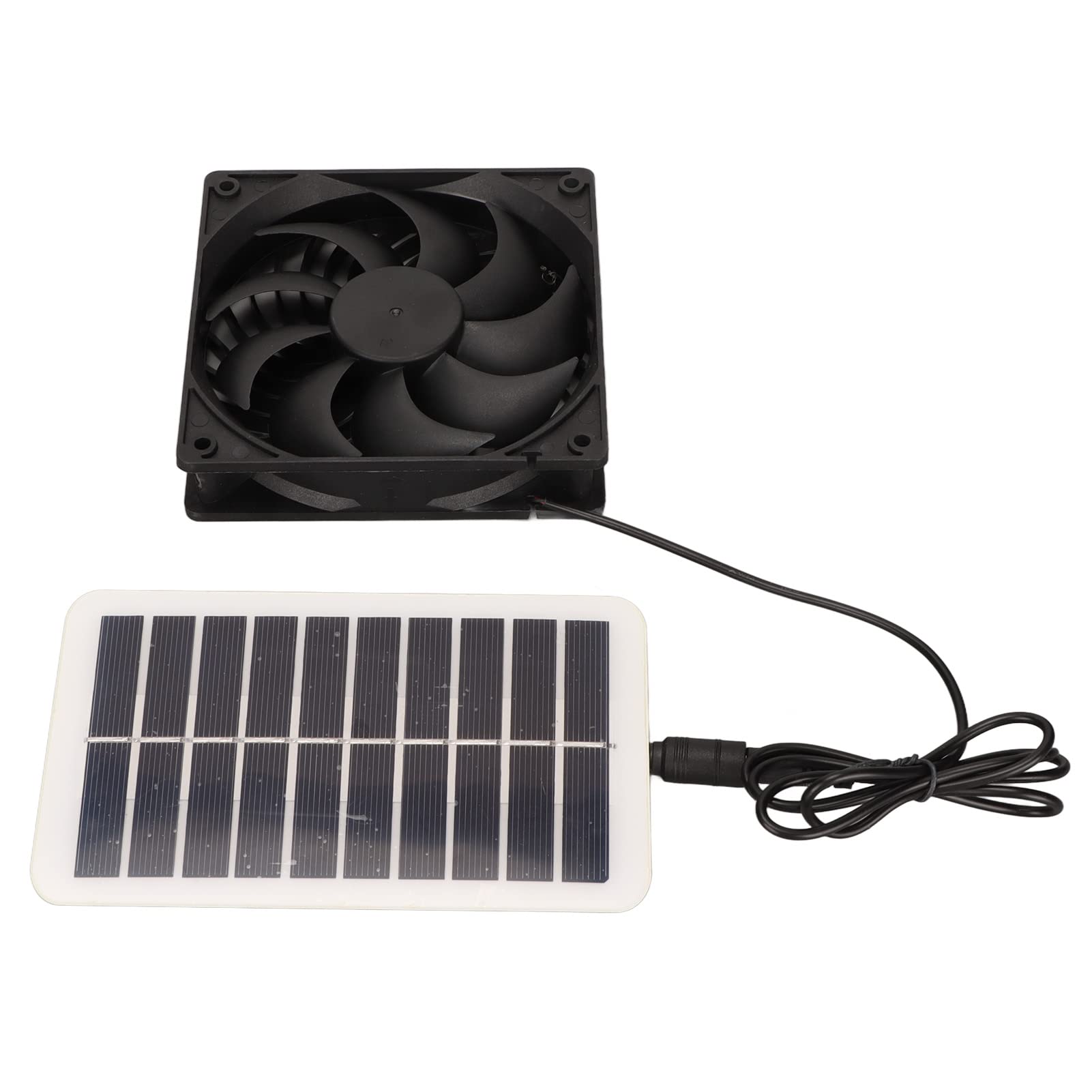 VTOSEN 15W Solar Power Panel Exhaust Fan - Energy Saving, Odor Removal - Portable Solar Powered Air Extractor for Pet Houses, RVs - Solar Fan for Efficient Ventilation