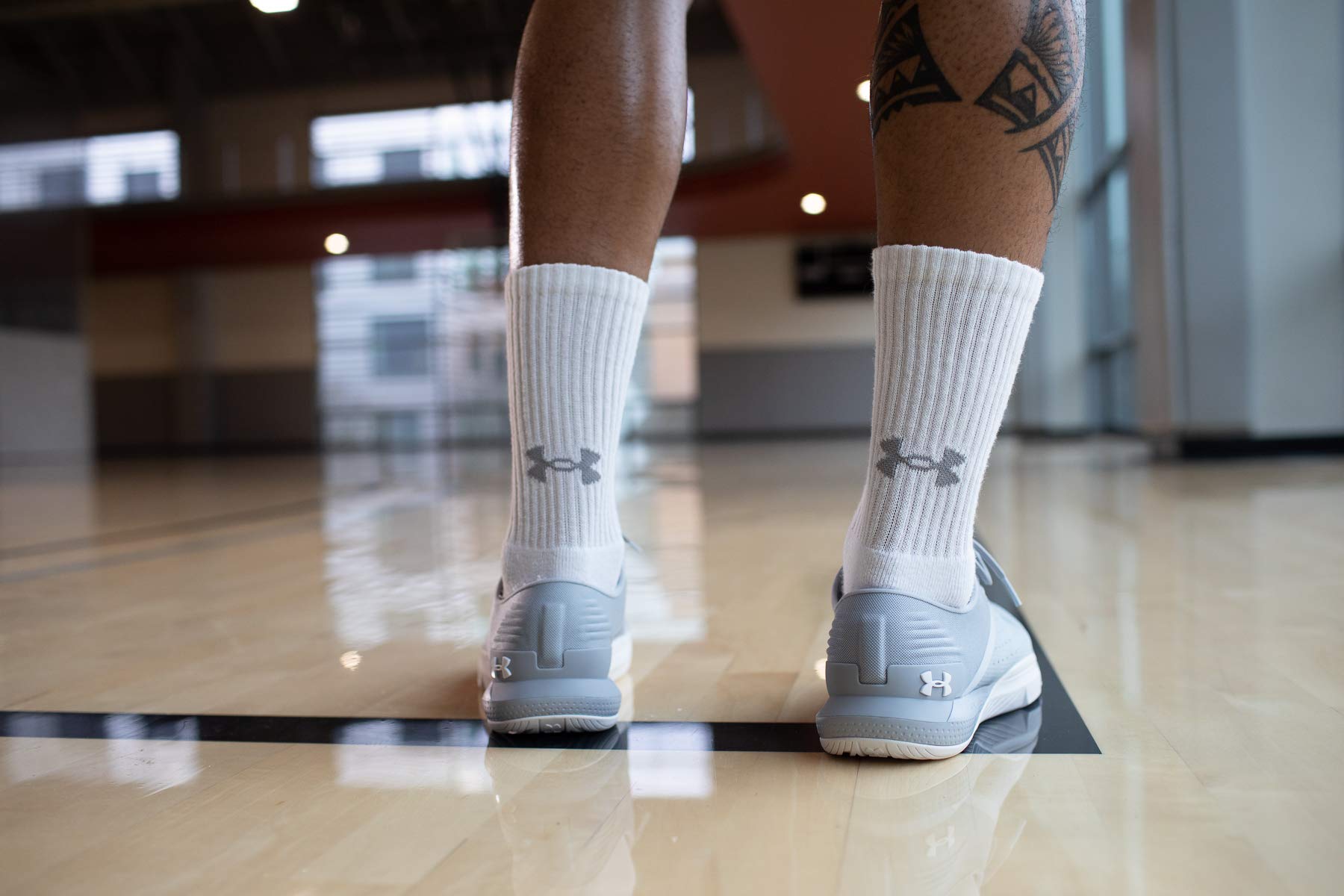 Under Armour Adult Training Cotton Crew Socks, Multipairs , True Gray Heather 2 (6-Pairs) , X-Large