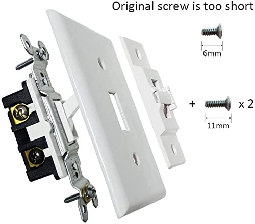Youliang 2PCS Light Switch Guards Single Control Wall Plate Toggle Switch Protection Cover Children Safety Switch Lock Prevent Accidental Turn On or Off