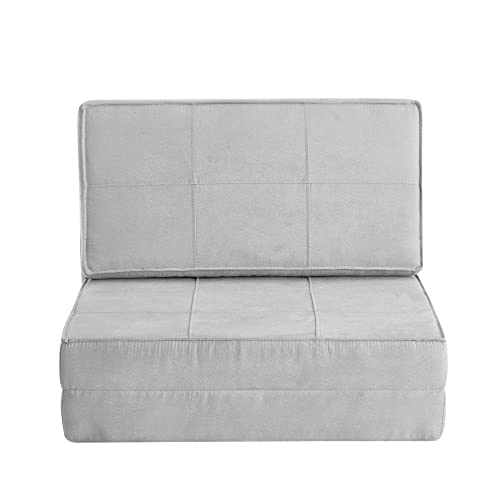 Urban Lifestyle Ultra Suede Convertible Flip Chair, L28.5 x W29.53 x H23.0, Grey