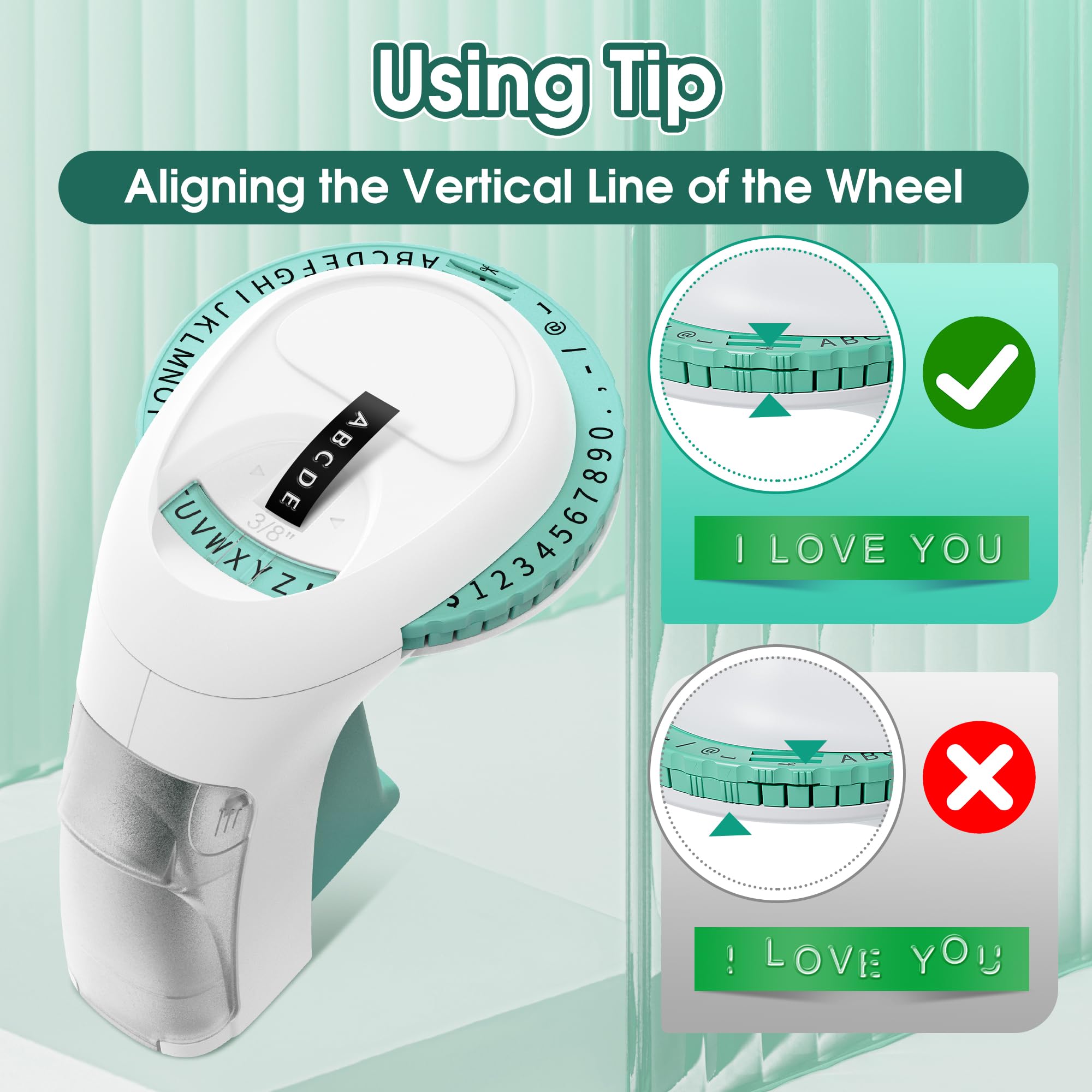 Vixic Embossing Label Maker Machine with 3 Roll Labels, 3D Handheld Vintage Labeler, Retro Embosser Label Maker Mini Old School Embossed Label Printer for Home Kitchen Office and DIY, Blue