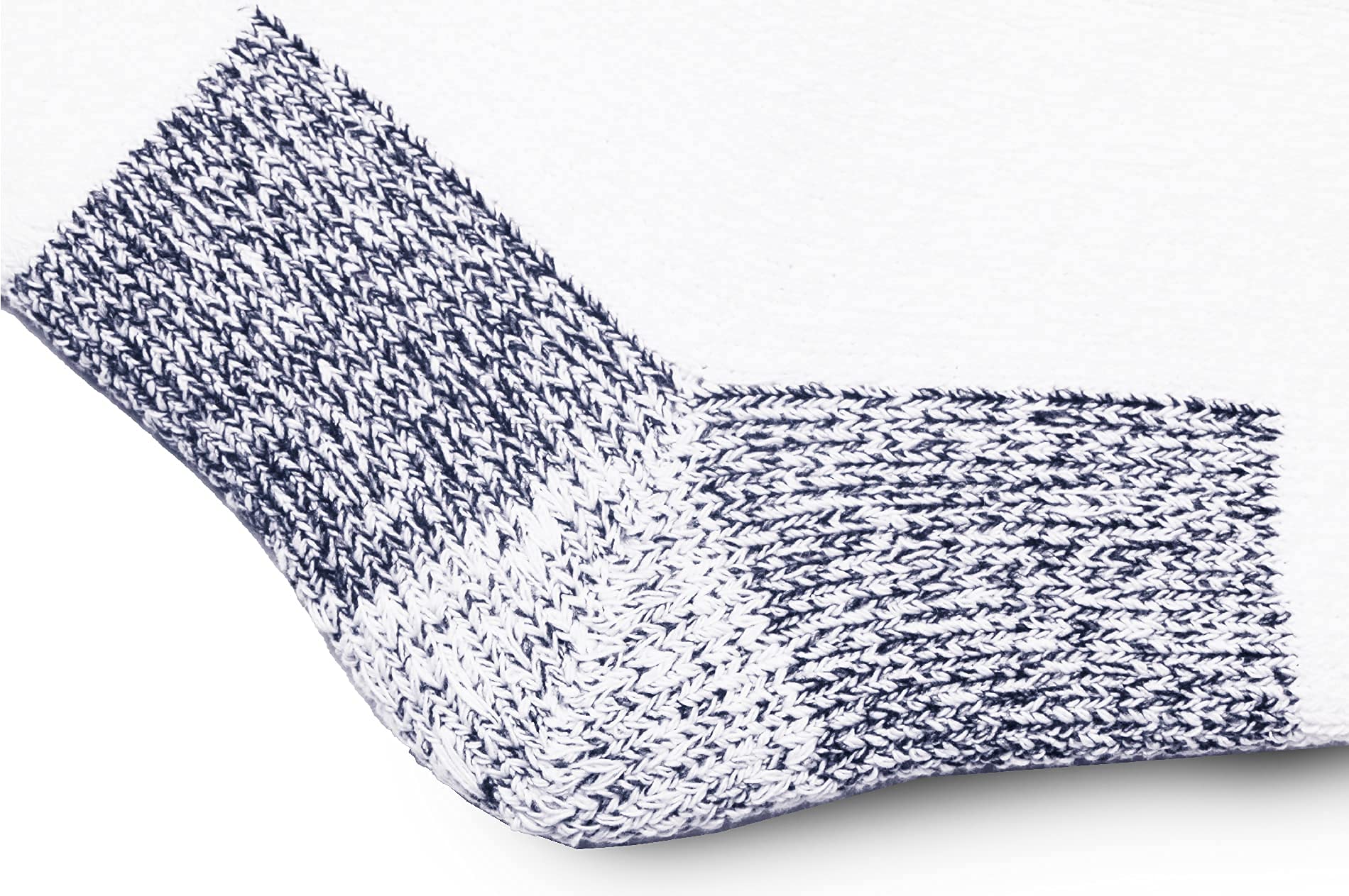 Yacht&Smith Mens Steel Toe Work Socks, Heavy Duty Thick Boot Sock (6 Pack White)
