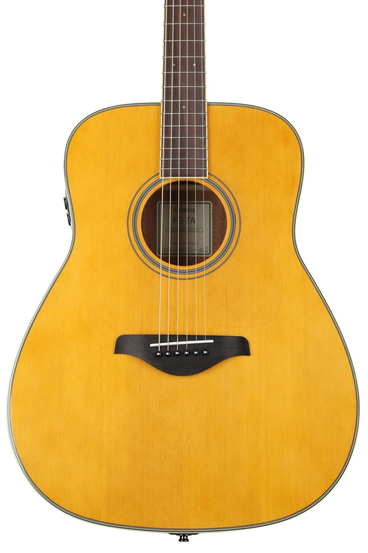 Yamaha FG-TA Transacoustic Guitar w/ Chorus and Reverb, Vintage Tint