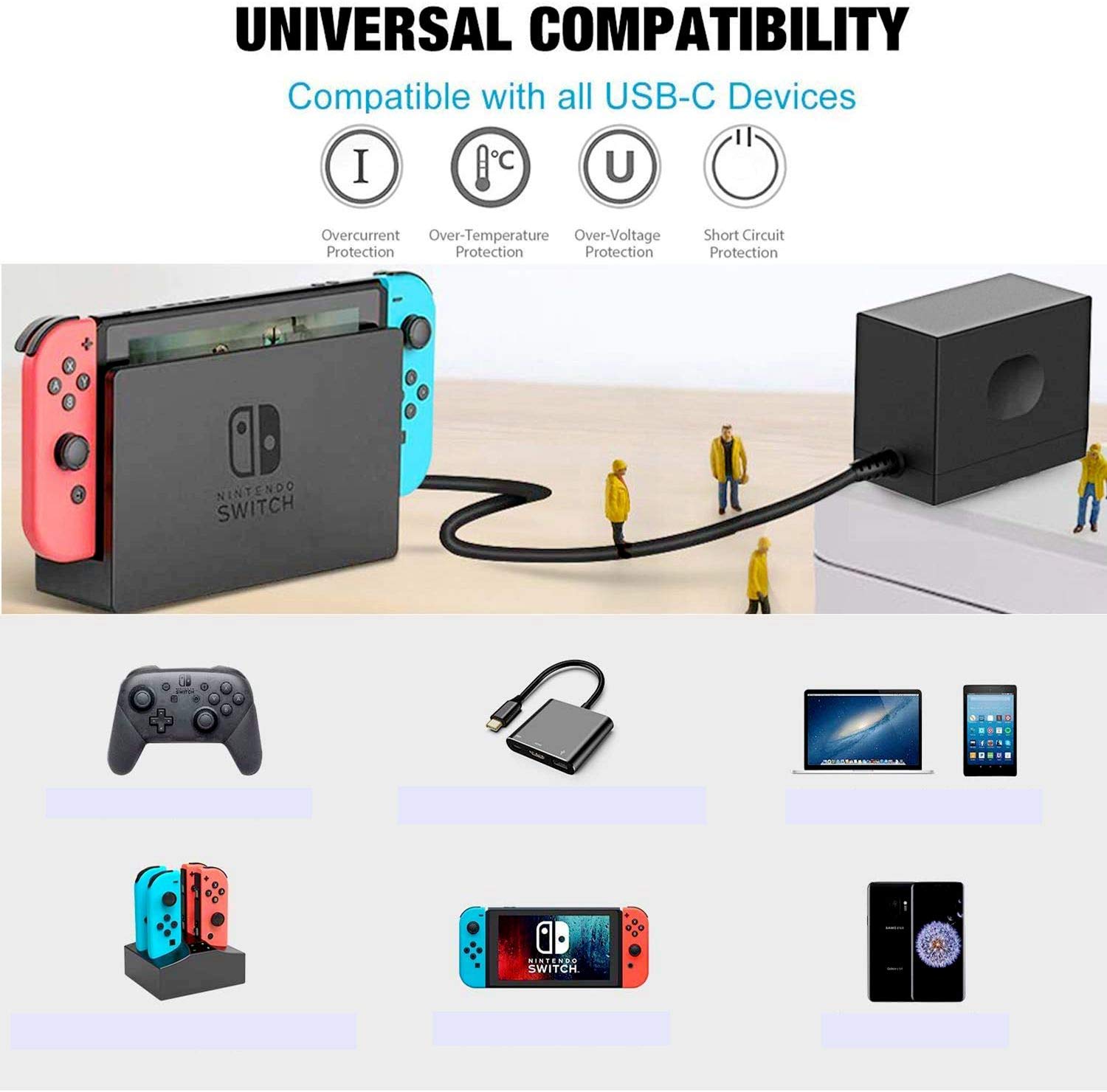 YCCSKY Retro Handheld Game Console with 64G TF Card,Support 10000+Games,3.5-inch Portable Rechargeable Open Source Game Console Emulator with Storage Case(Black) (Game Console) (Charger)