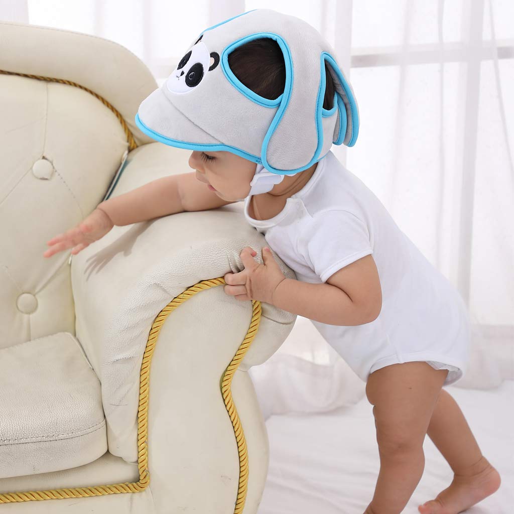 vocheer Baby Safety Helmet, Infant Head Protector Hat Adjustable Helmet Headguard Protective Cap for Toddlers Learn to Walk, Grey