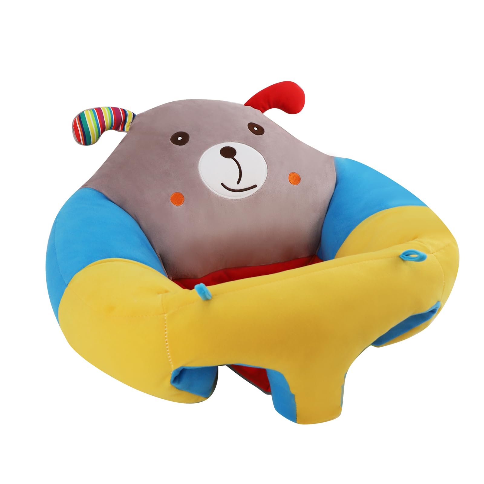 vocheer Sit Me Up Floor Seat for Baby Chair for Sitting Up Support Seat Sofa Plush Animal Shaped Baby Learning to Sit Chair for 3-24 Months,PP Cotton Full Filling(Puppy)